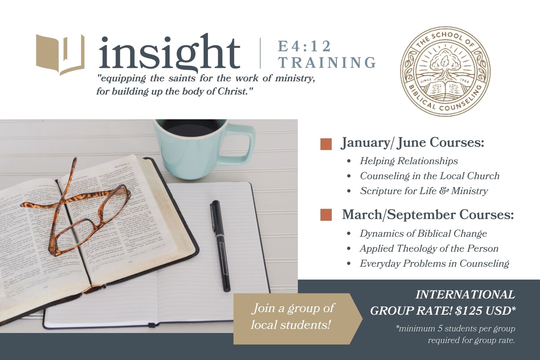 Upcoming Training - Canadian Biblical Counselling Coalition